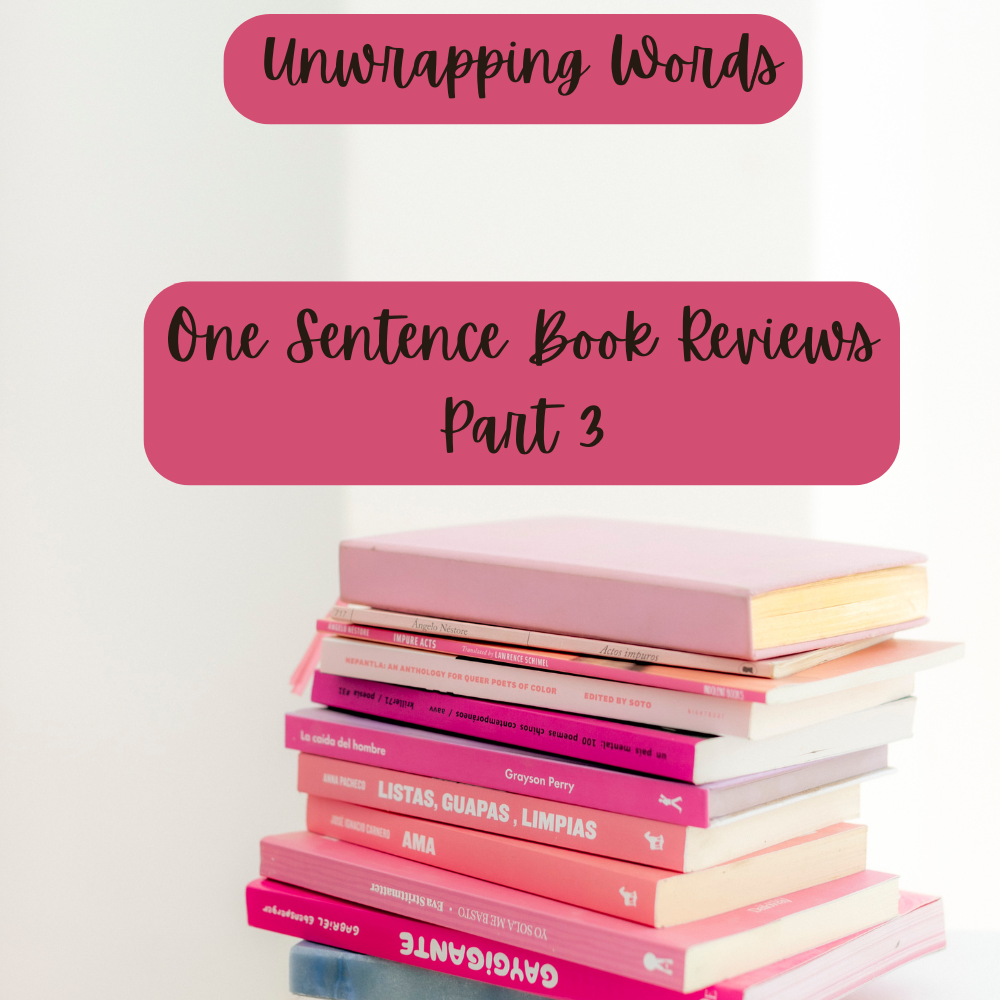 One Sentence Book Reviews – Part 3 – Unwrapping Words